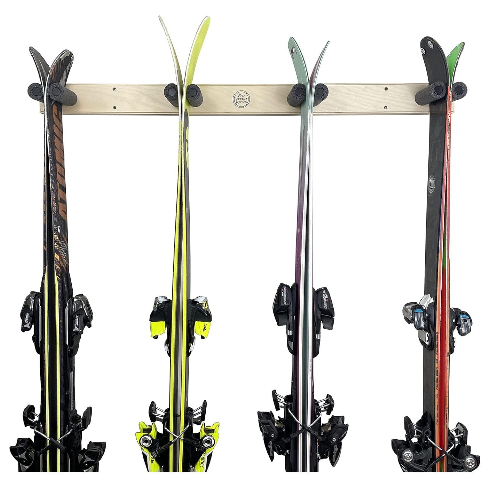 Ski Wall Rack Mount - 4 Vertical Sets of Skis - Walmart.com