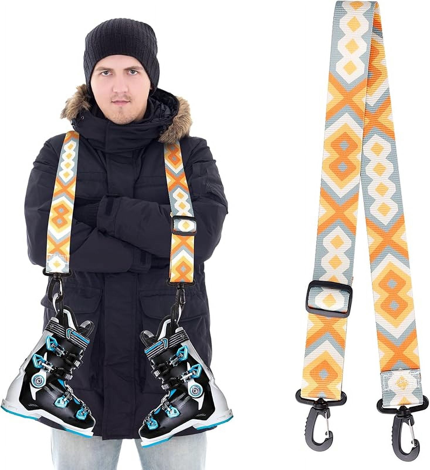 Ski and Boot Carrier Straps, Adjustable Skate Strap with 360° Swivel ...