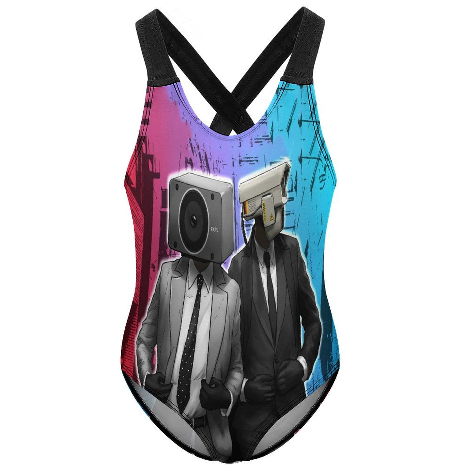 Ski-bidi Toile One Piece Swimsuits For Girls Quick Dry Swimwear Bathing ...