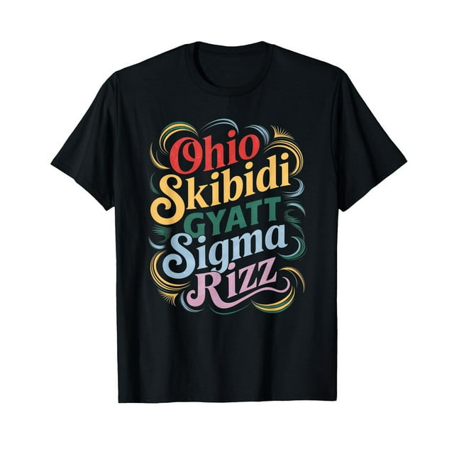 Skibidi Rizz Gyatt Ohio Sigma Funny Rizzler Toilet Meme T-Shirt ...