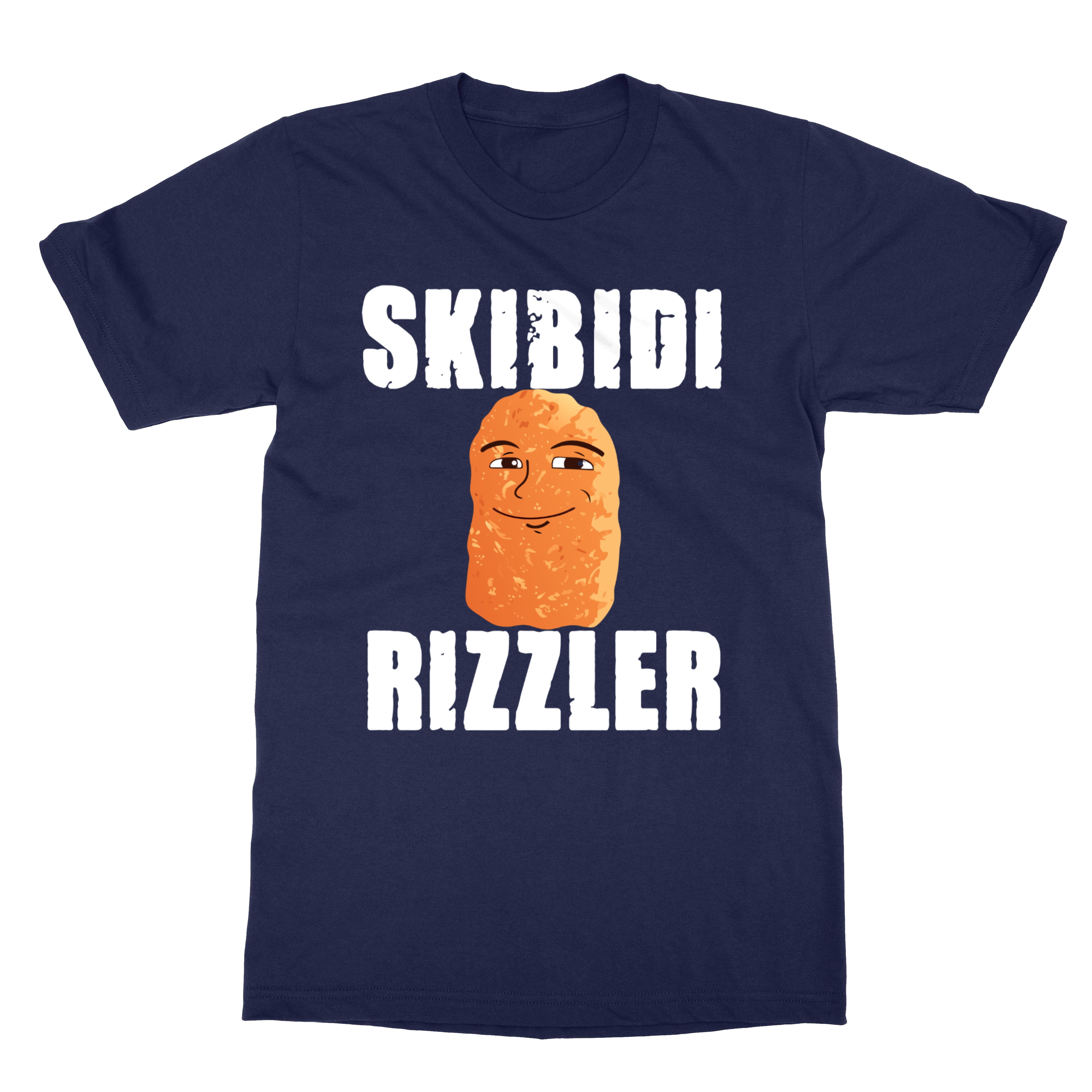 Skibidi Rizzler Meme Funny Brainrot Rizz Alpha Gen Unisex T-Shirt (Navy ...