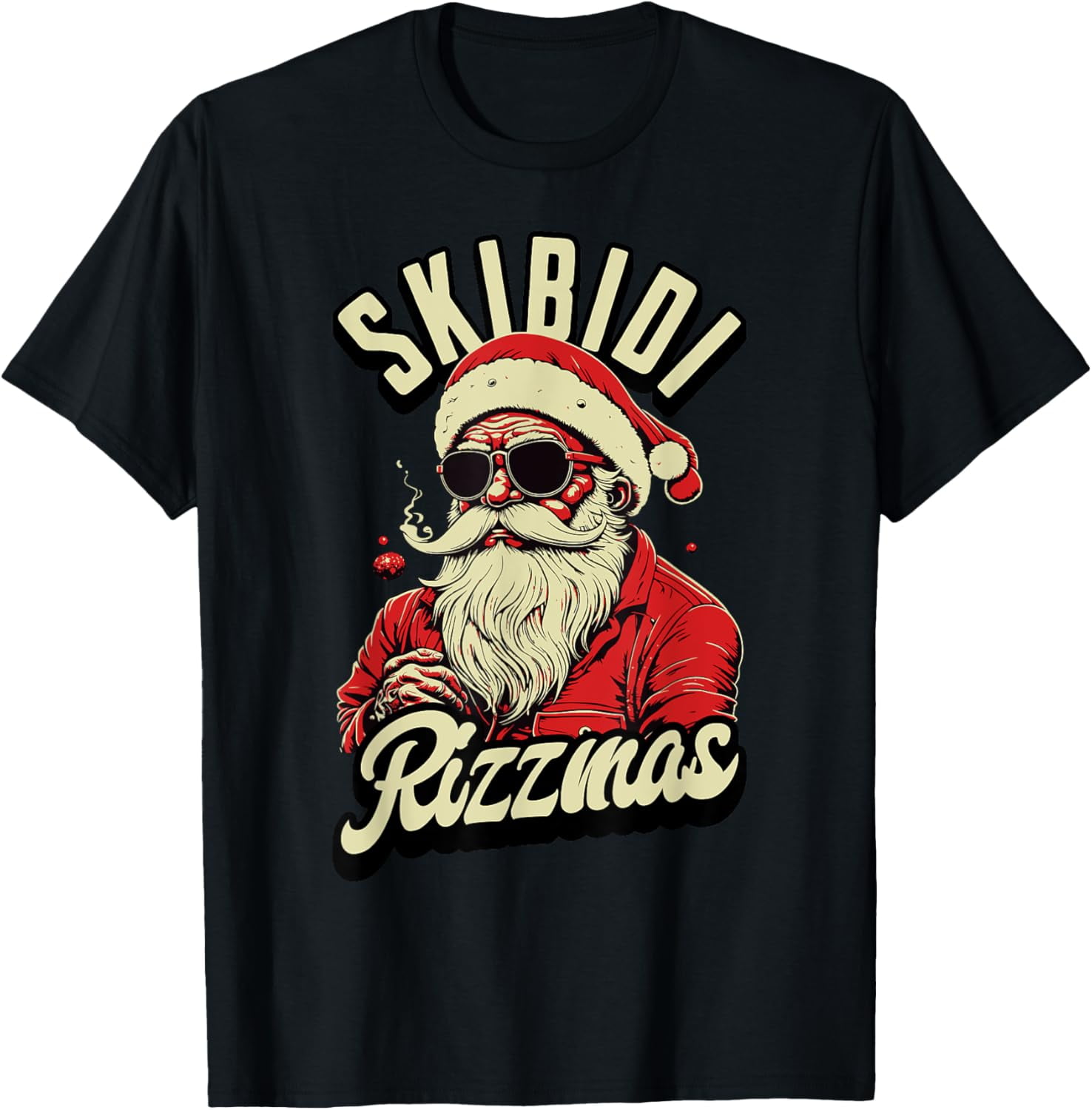 Skibidi Rizzmas Christmas Rizz Santa Claus Charisma Cool T-Shirt - Walmart.com