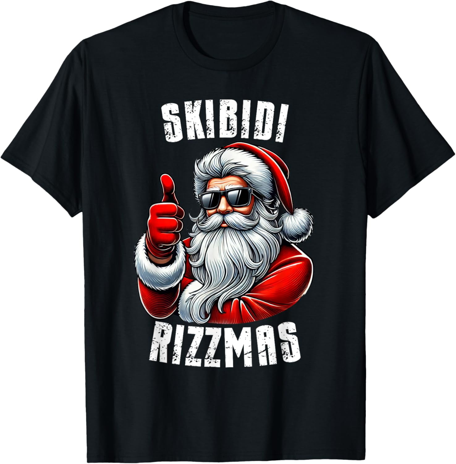 Skibidi Rizzmas Christmas Rizz Santa Claus Charisma Kid Cool T-Shirt ...