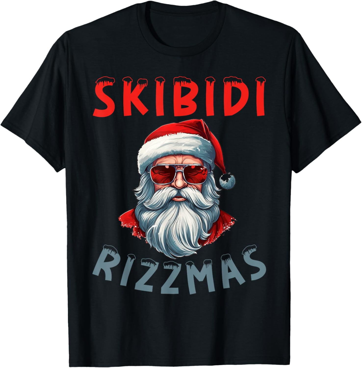 Skibidi Rizzmas Christmas Rizz Santa Claus Charisma Kid Cool T-Shirt ...