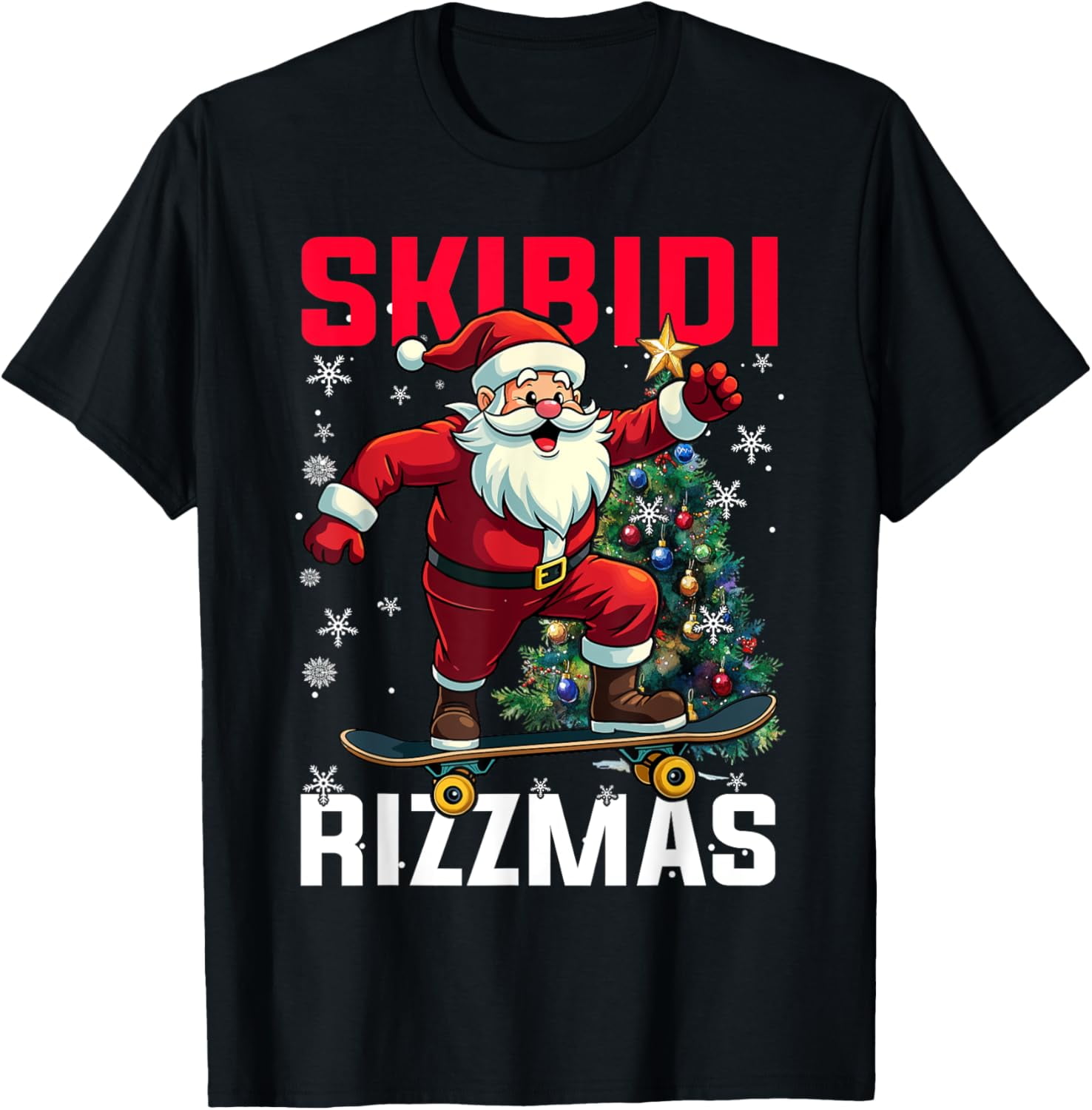 Skibidi Rizzmas Christmas Rizz Santa Claus Charisma Kid Cool T-Shirt - Walmart.com