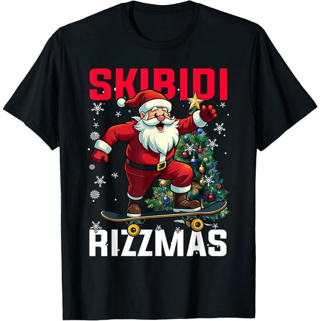 Skibidi Rizzmas Christmas Rizz Santa Claus Charisma Kid Cool T-Shirt - Walmart.com