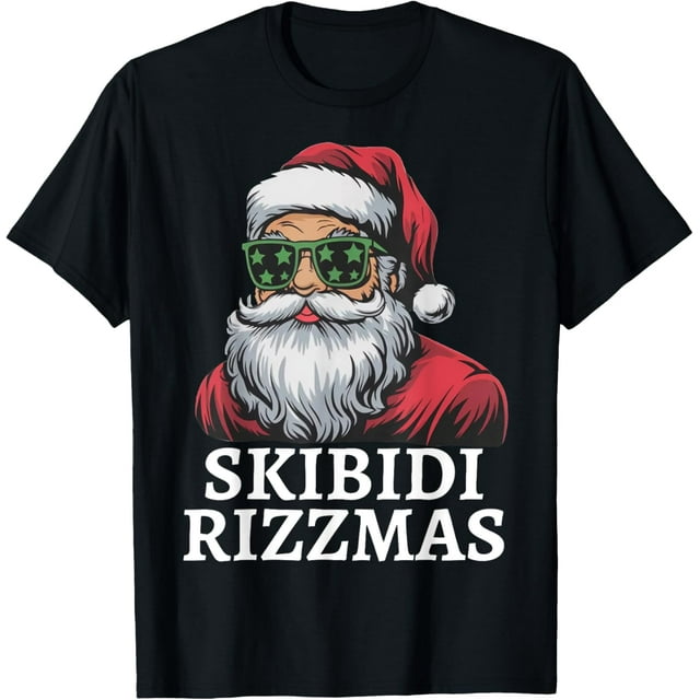 Skibidi Rizzmas Christmas Rizz Santa Claus Charisma Kid Cool T-Shirt ...