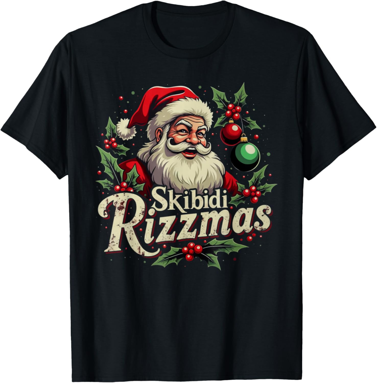 Skibidi Rizzmas Christmas Rizz Santa Claus Charisma Kid Cool T-Shirt - Walmart.com