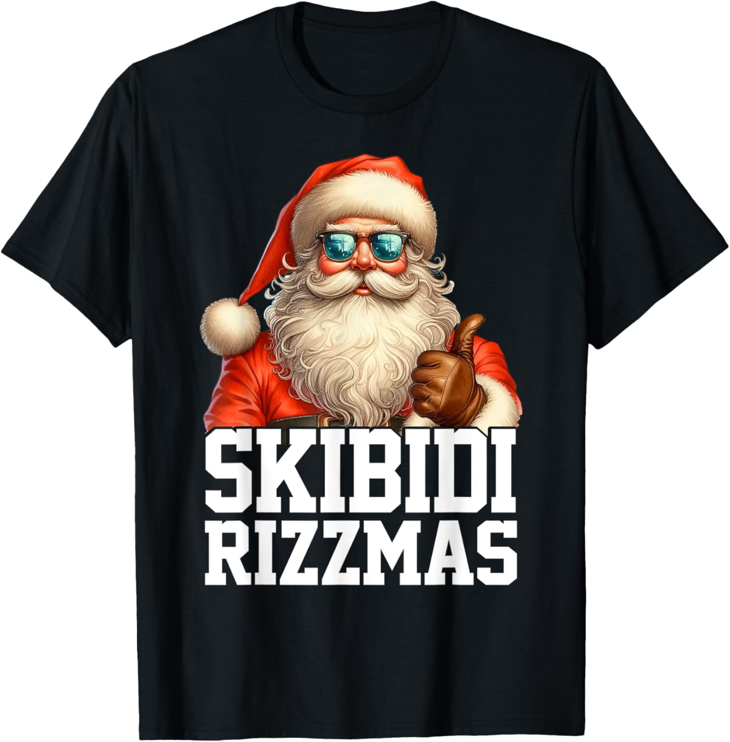 Skibidi Rizzmas Christmas Rizz Santa Claus Charisma Kid Cool T-Shirt ...