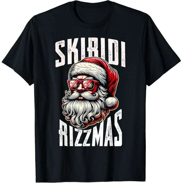 Skibidi Rizzmas Christmas Rizz Santa Claus Charisma Kid Cool T-Shirt ...