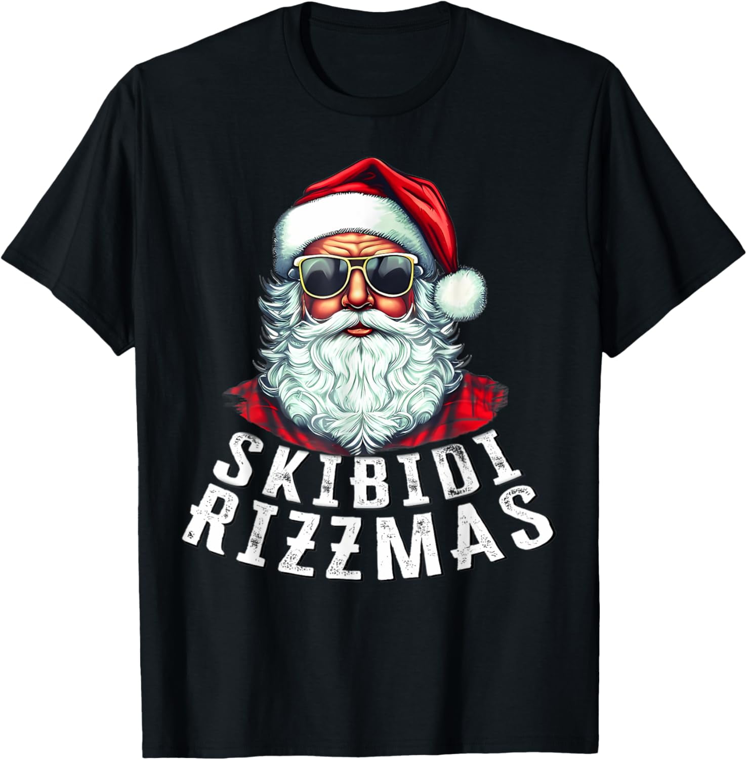 Skibidi Rizzmas Christmas Rizz Santa Claus Charisma Kid Cool T-Shirt ...