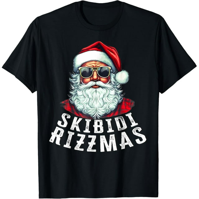 Skibidi Rizzmas Christmas Rizz Santa Claus Charisma Kid Cool T-Shirt ...