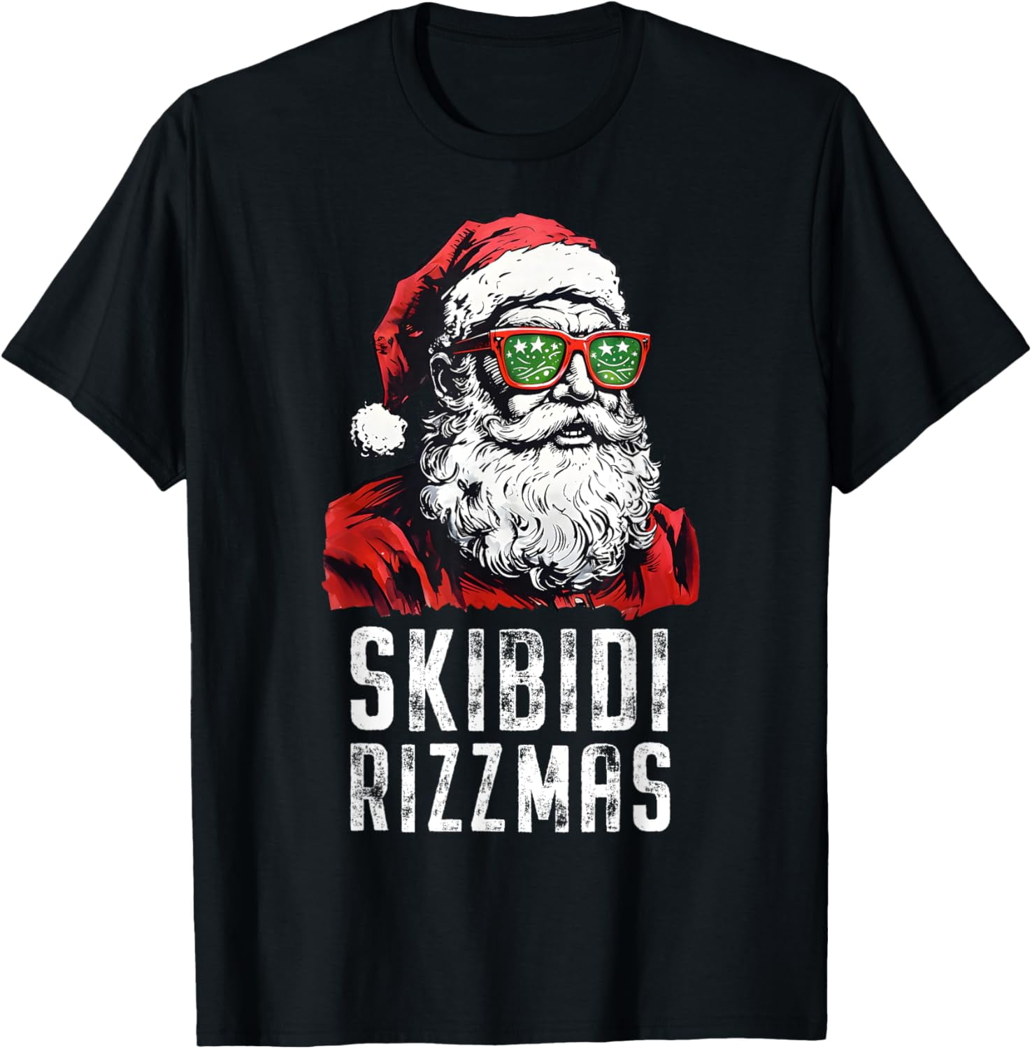 Skibidi Rizzmas Christmas Rizz Santa Claus Charisma Kid Cool T-Shirt ...