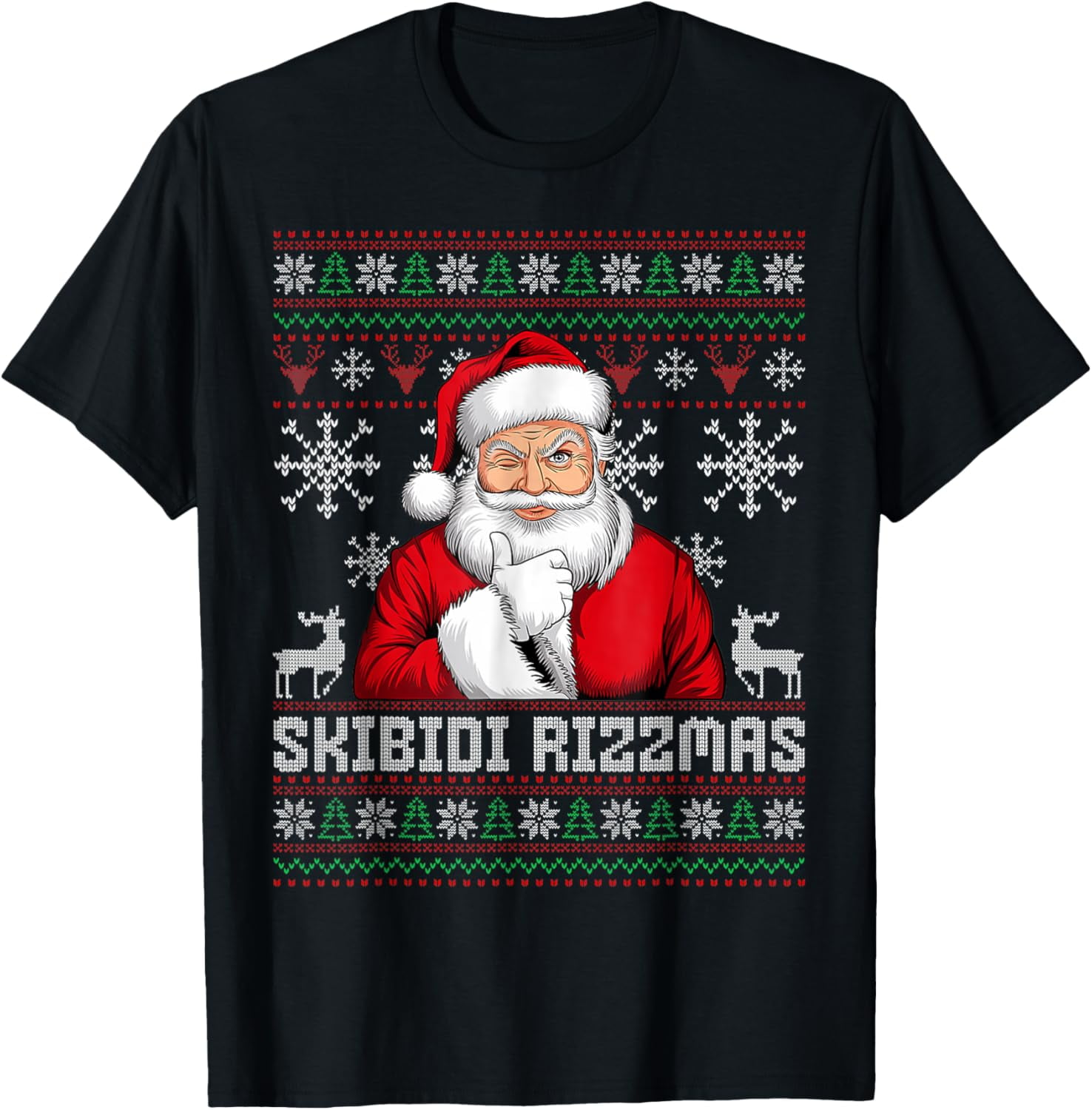 Skibidi Rizzmas Christmas Rizz Santa Claus Charisma Kid Cool T-Shirt - Walmart.com