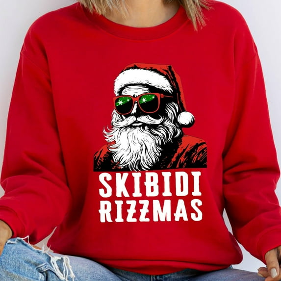 Skibidi Rizzmas Christmas Rizz Santa Claus, Gen Z Gift Idea, Sigma Hat ...