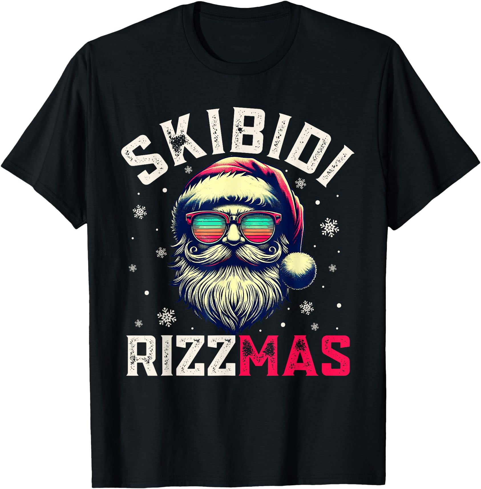 Skibidi Rizzmas Christmas Rizz Santa Claus Rizz the Season T-Shirt ...