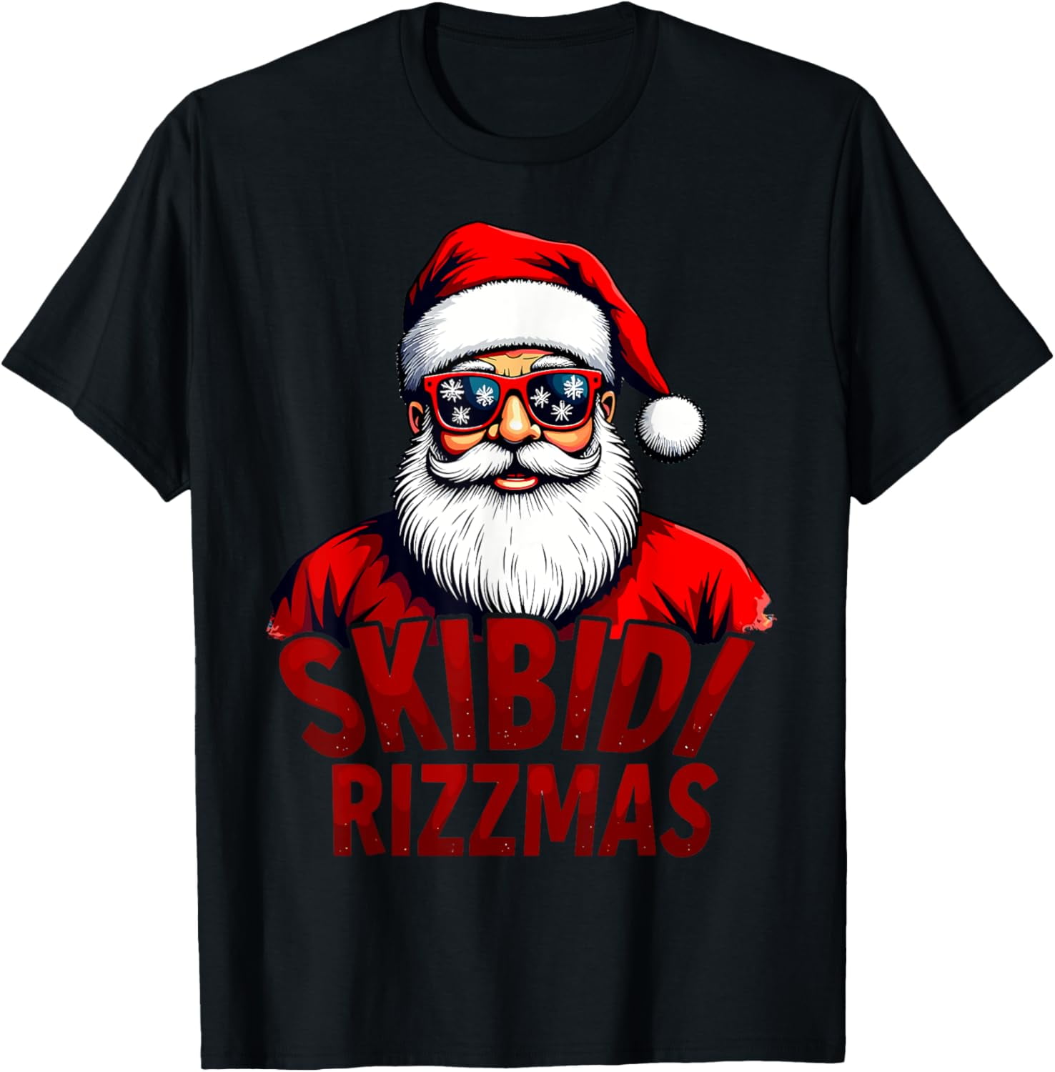 Skibidi Rizzmas Santa Claus Charisma Christmas Rizz Kid Cool T-Shirt ...