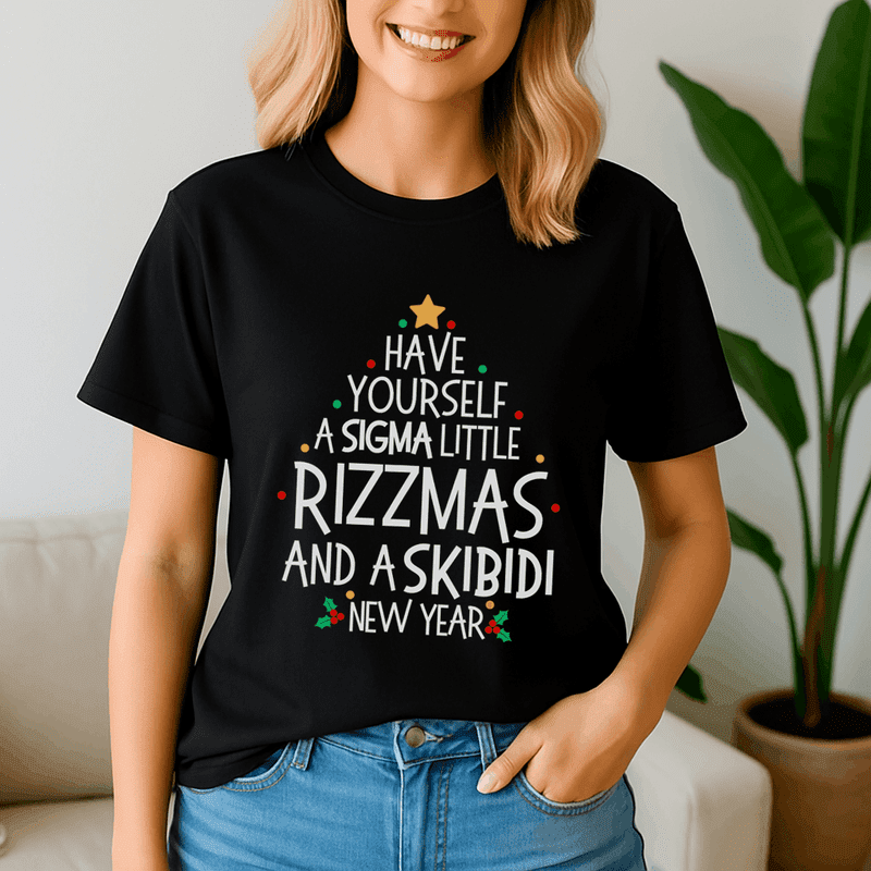 Skibidi Rizzmas Shirt, Christmas Rizz Tshirt, Santa Claus Shirts, Santa ...