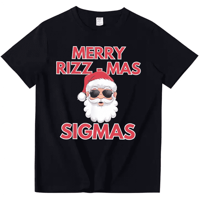 Skibidi Rizzmas T-Shirt Merry Rizzmas Sigmas Shirts Unisex Rizz The ...