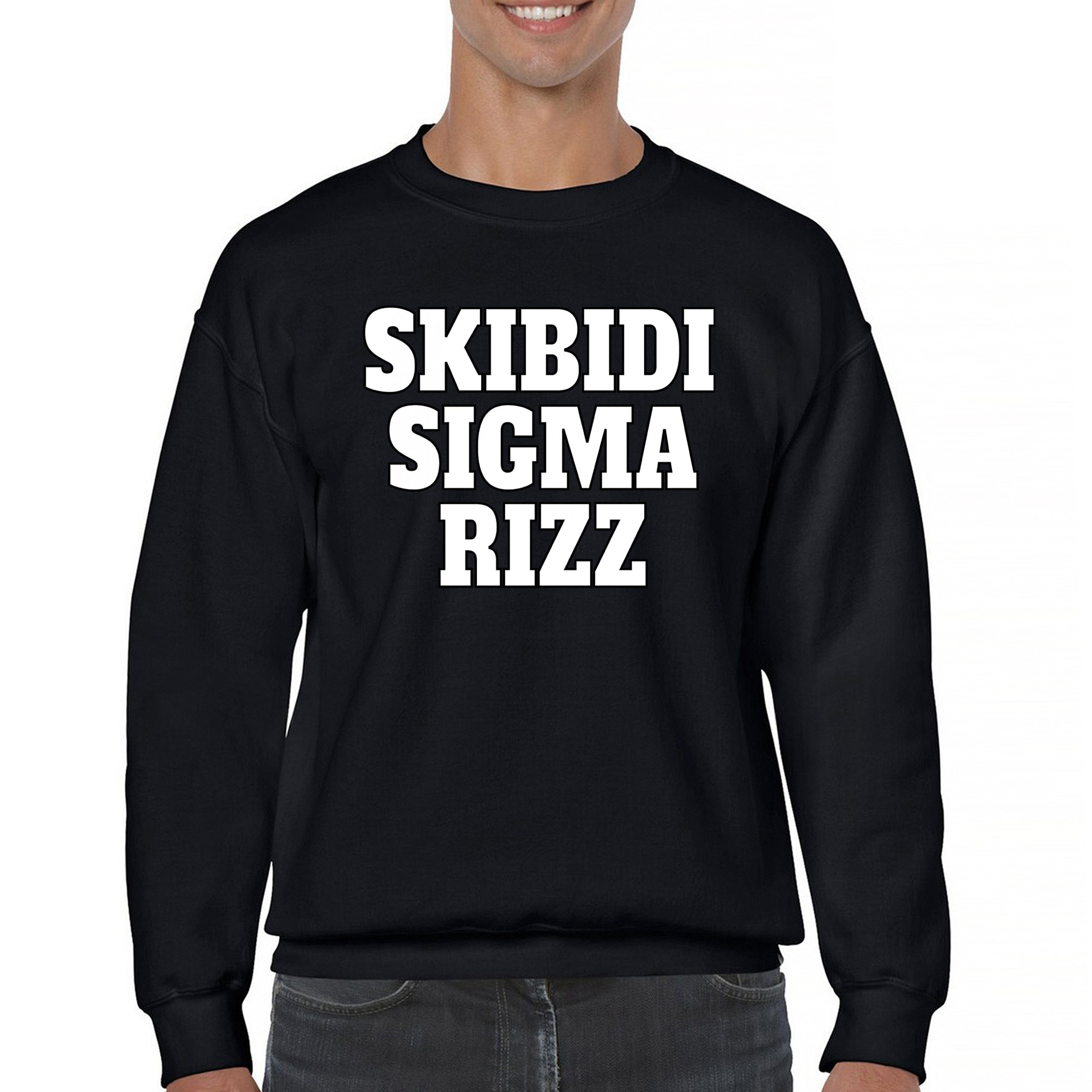 Skibidi Sigma Rizz Crewneck Sweatshirt Funny Goat Gyatt Meme Zoomer ...