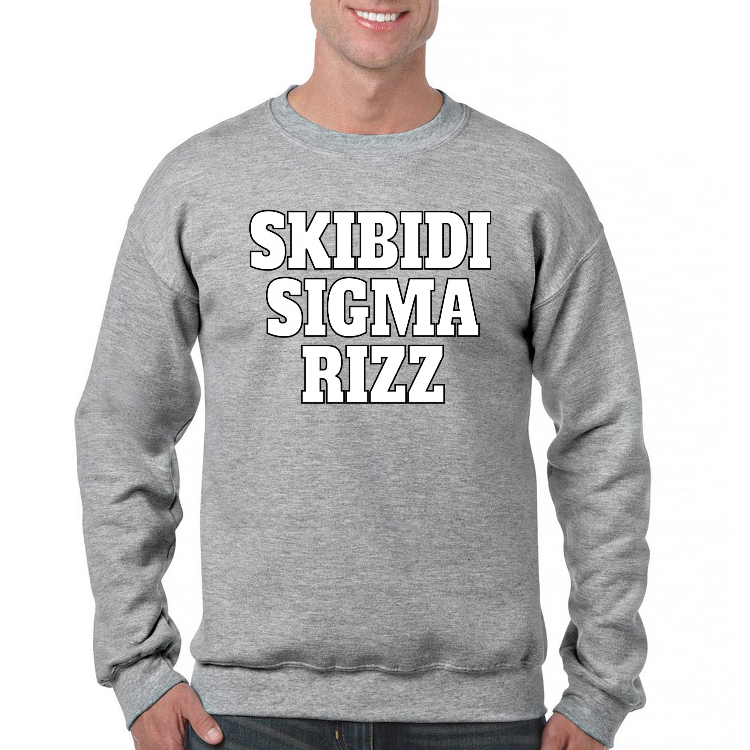 Skibidi Sigma Rizz Crewneck Sweatshirt Funny Goat Gyatt Meme Zoomer ...