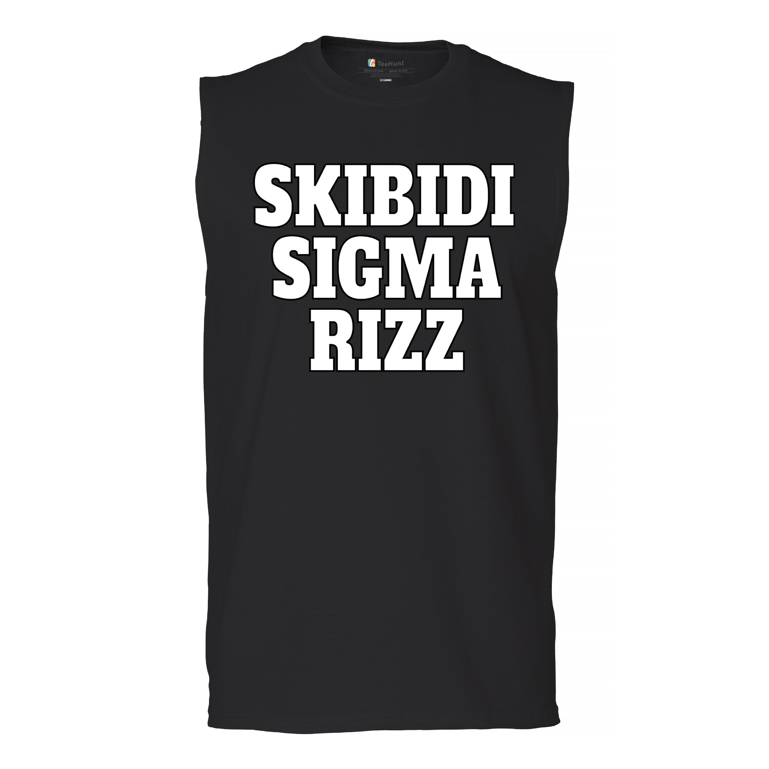Skibidi Sigma Rizz Men's Muscle Shirt Funny Goat Gyatt Meme Zoomer ...