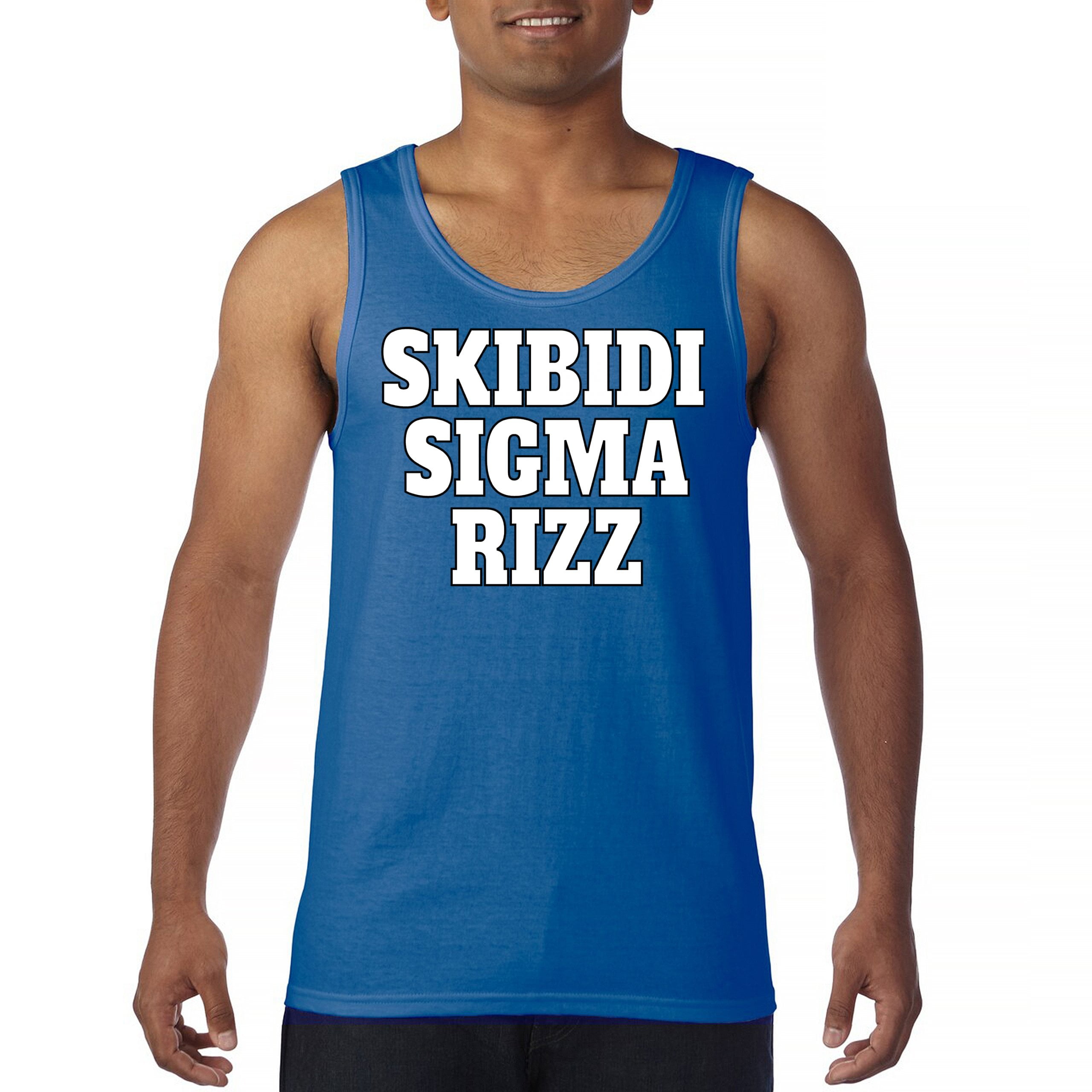 Skibidi Sigma Rizz Men's Tank Top Funny Goat Gyatt Meme Zoomer Viral ...