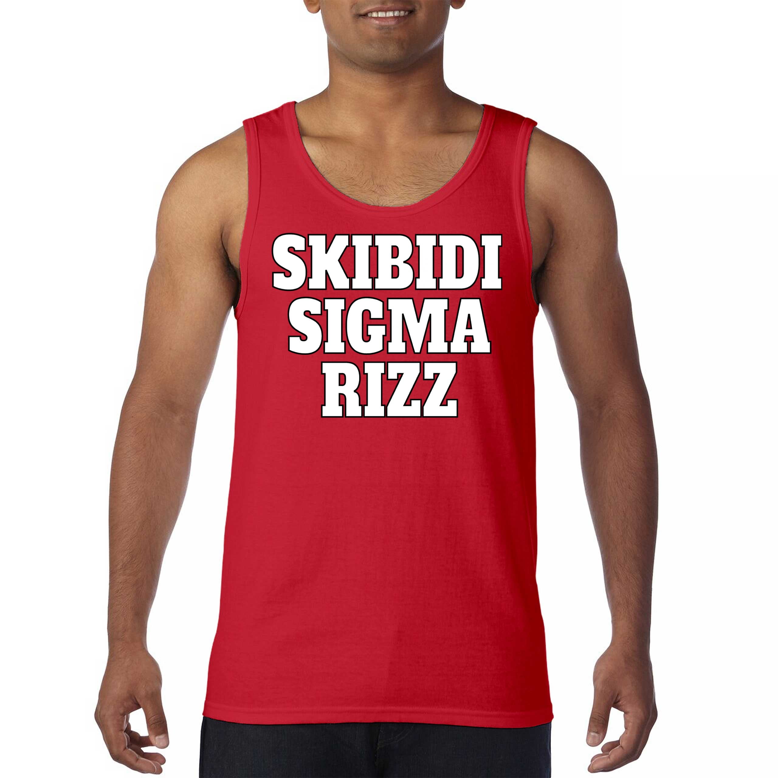Skibidi Sigma Rizz Men's Tank Top Funny Goat Gyatt Meme Zoomer Viral ...