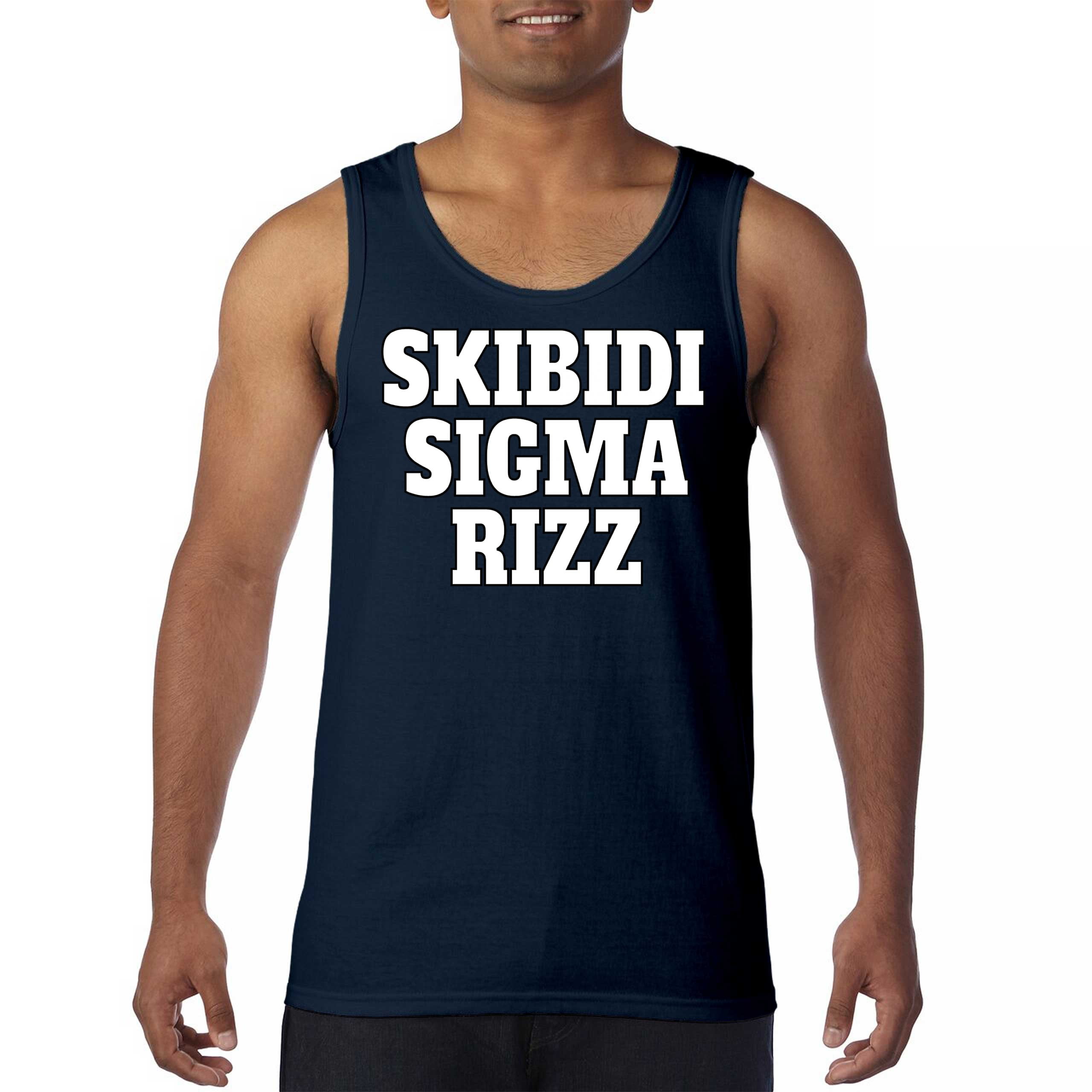 Skibidi Sigma Rizz Men's Tank Top Funny Goat Gyatt Meme Zoomer Viral ...