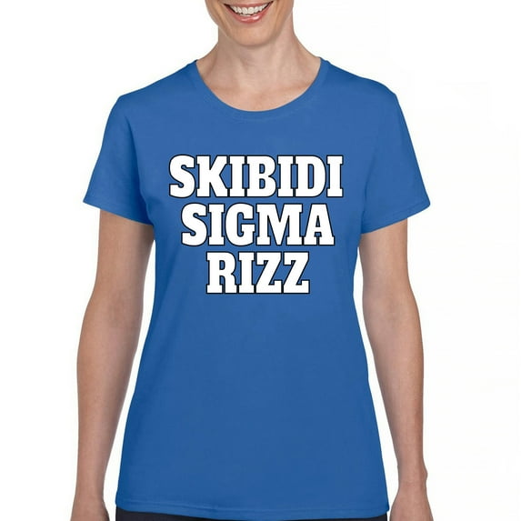 Skibidi Sigma Rizz T-Shirt Funny Goat Gyatt Meme Zoomer Viral Humor ...