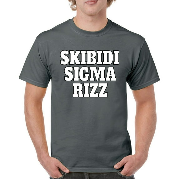 Skibidi Sigma Rizz T-shirt Funny Goat Gyatt Meme Zoomer Viral Humor Men ...