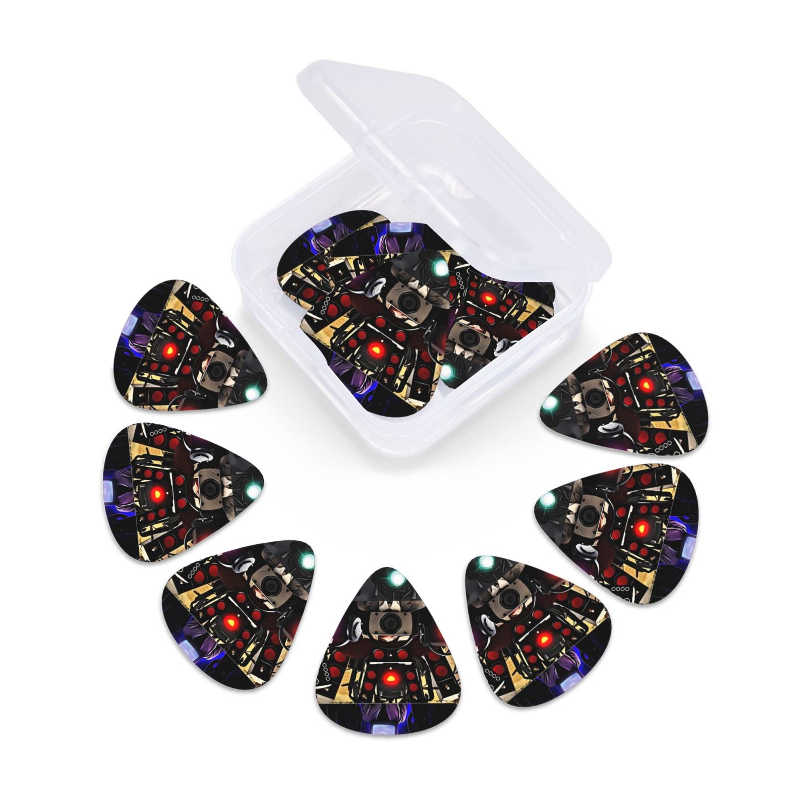 Skibidi Toilet 12 Piece Guitar Picks Set With Holder For Acoustic ...