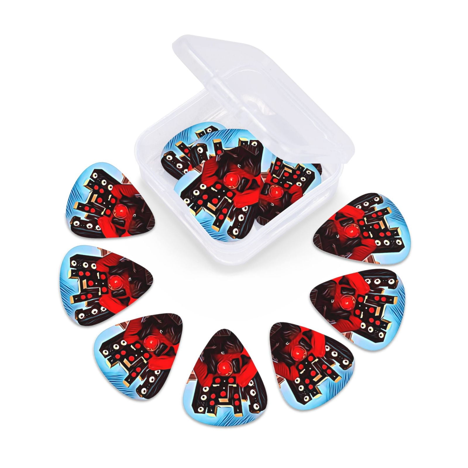 Skibidi Toilet 12 Piece Guitar Picks Set With Holder For Acoustic ...