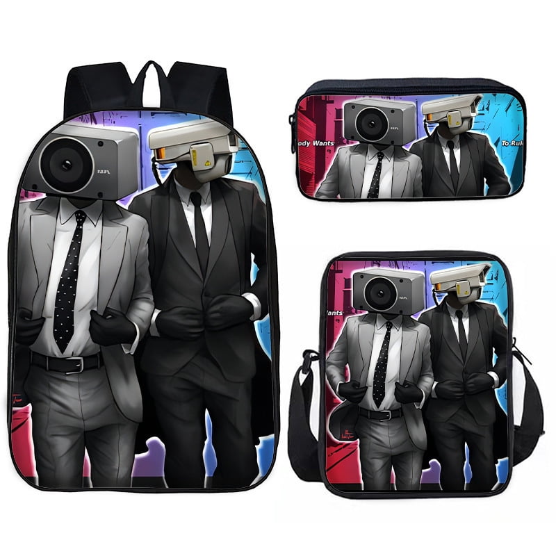 Skibidi-Toilet Anime Backpack Set 3 Pieces with Shoulder Bag and Pencil ...