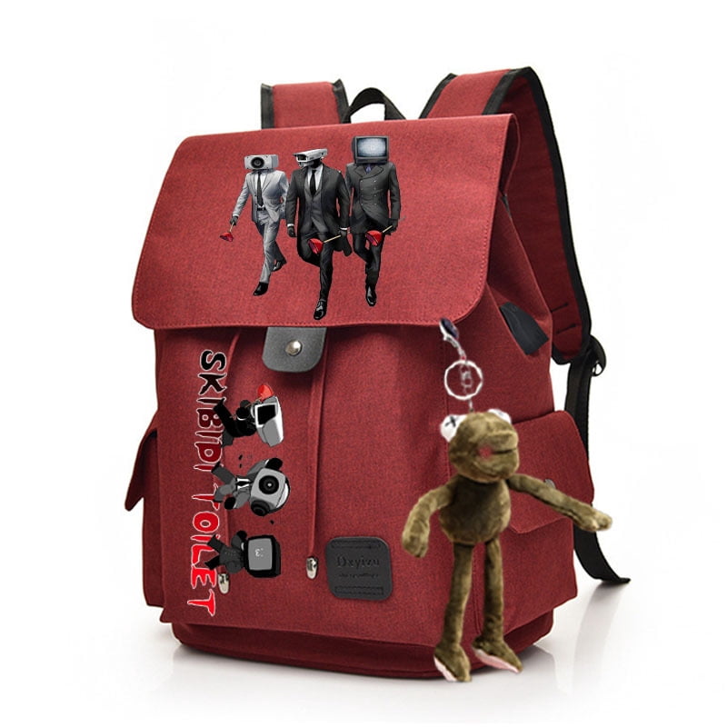 Skibidi Toilet Anime Backpacks Cartoon Laptop Backpack Daypack 3D ...