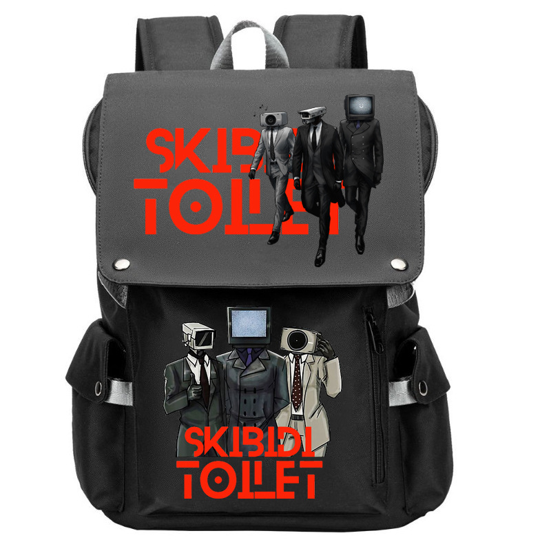 Skibidi-Toilet Anime Backpacks Cartoon Laptop Backpack Daypack 3D ...