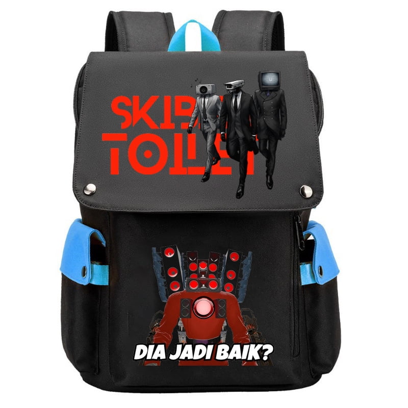 Skibidi-Toilet Anime Backpacks Cartoon Laptop Backpack Daypack 3D ...
