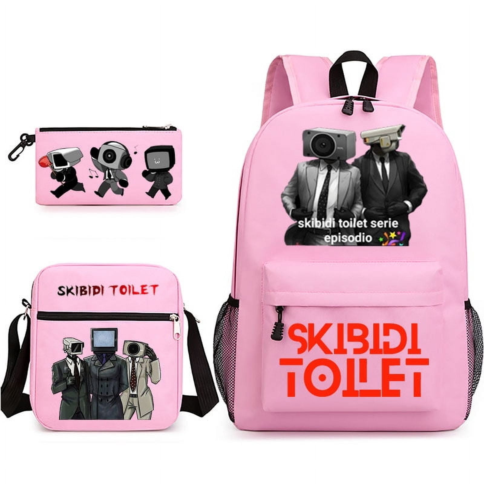 Skibidi Toilet Anime Backpacks Sets, Cartoon Laptop Backpack with Lunch ...