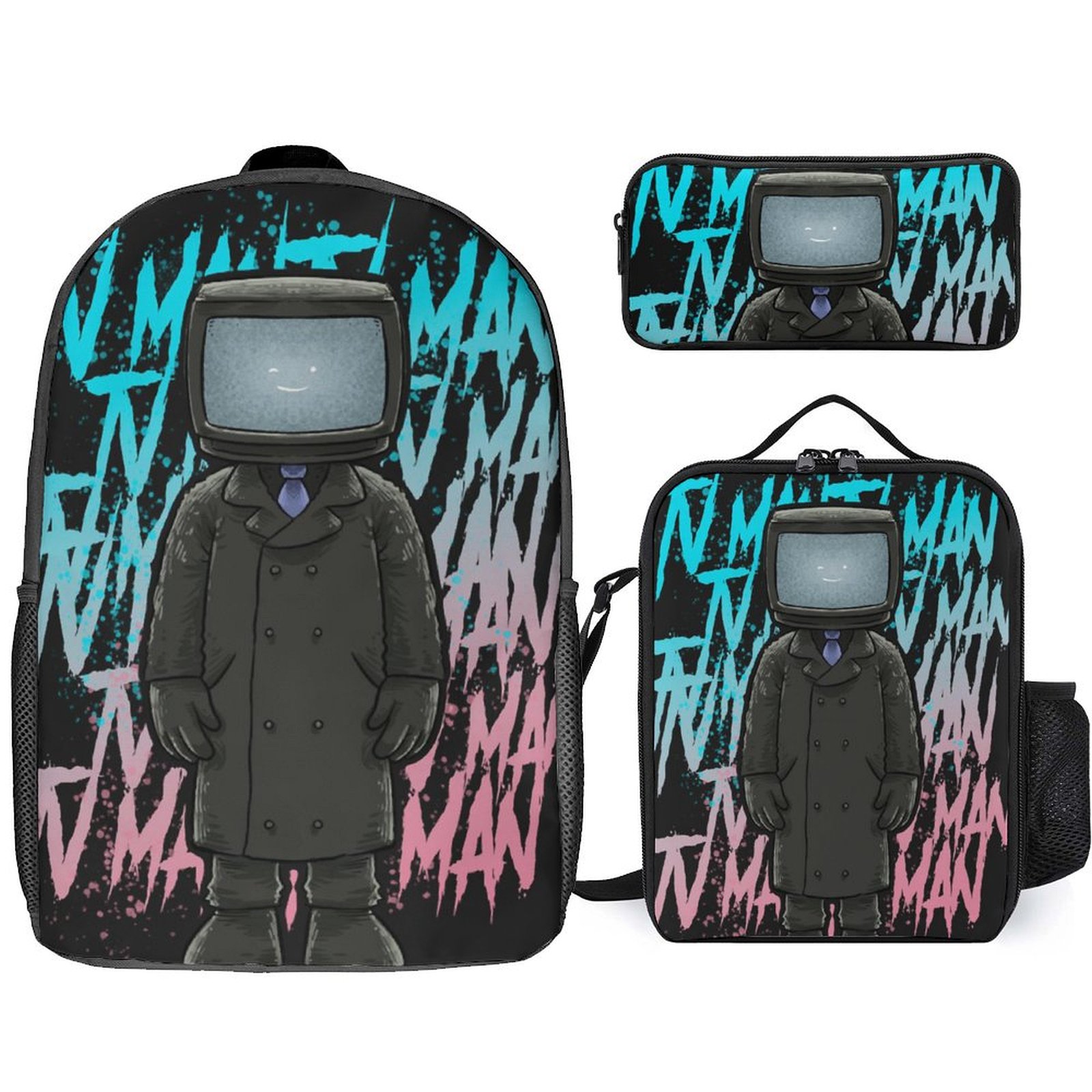Skibidi Toilet Backpack Set with Lunch Bag And Pencil Case, 17 Inch ...