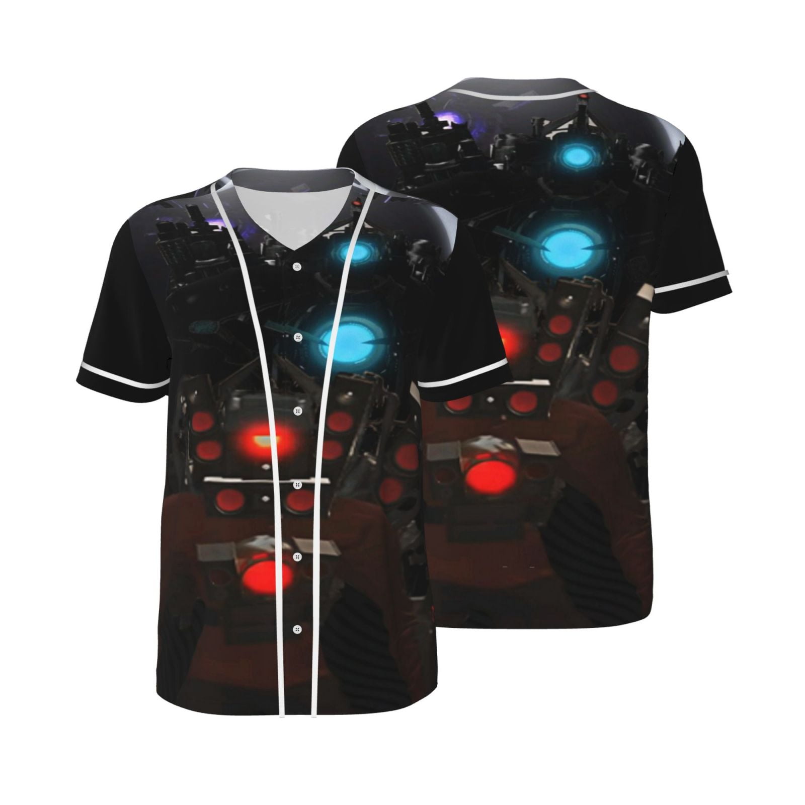 Skibidi Toilet Baseball Jerseys Shirts Baseball Button Down Shirt for ...
