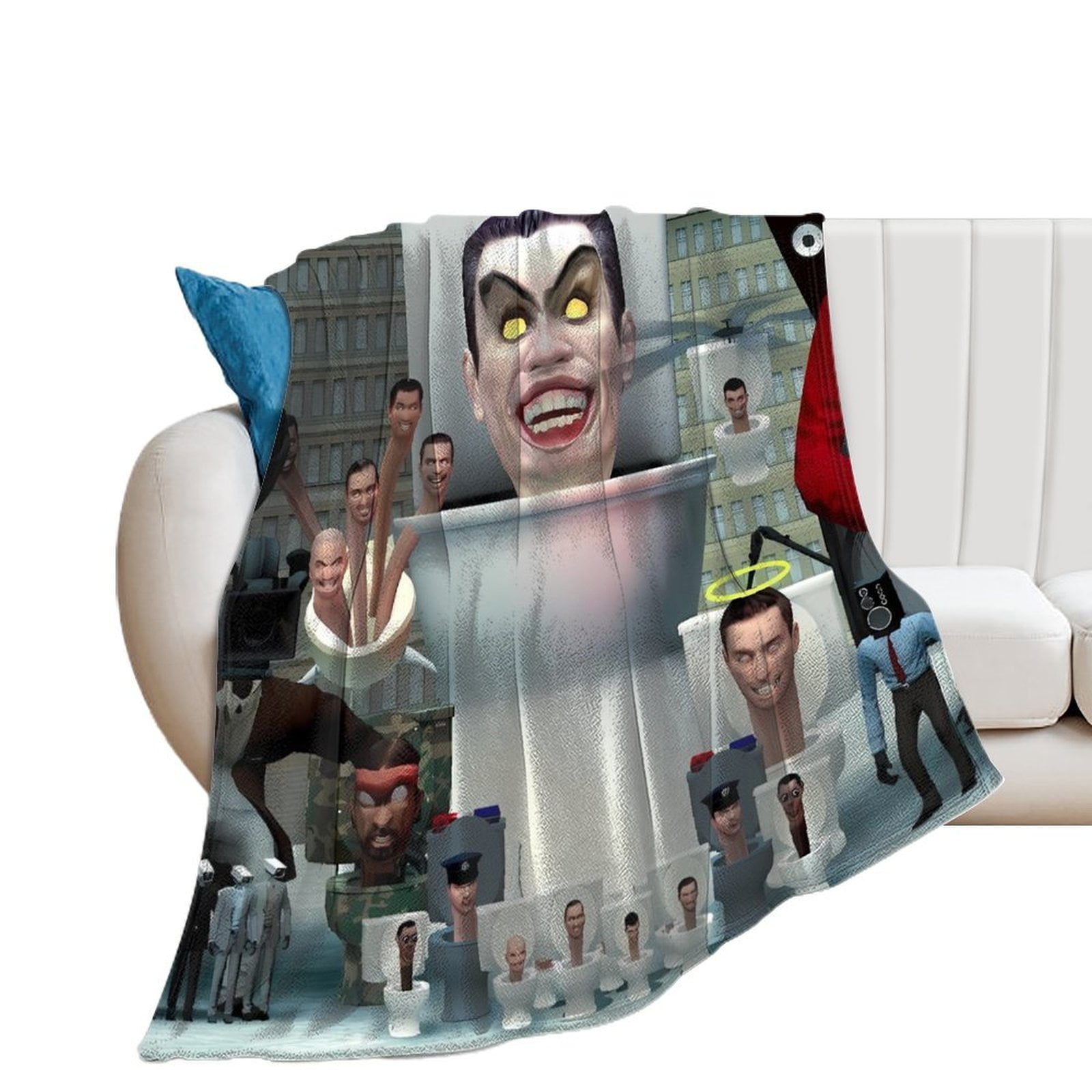 Skibidi Toilet Blanket Large Size Camping Blanket Character Lightweight ...