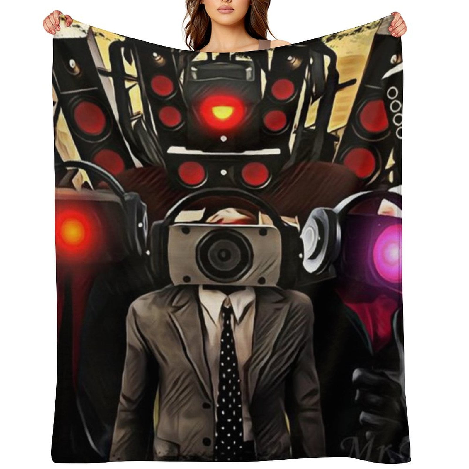 Skibidi Toilet Blankets Ultra Soft Throw Blanket Warm Lap Blanket Decorative Cozy Air ...