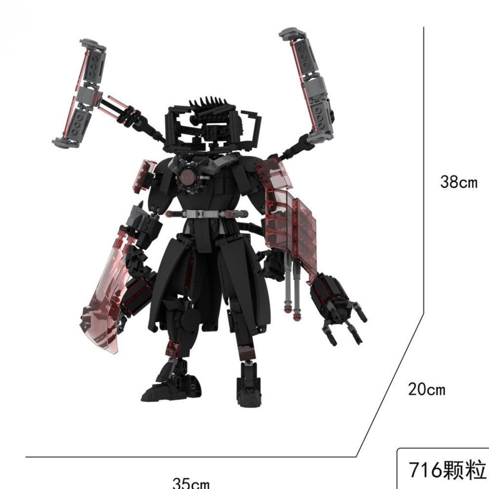 New Skibidi Toilet Tv Man Drill Man Drillman Clock Man Building Blocks ...