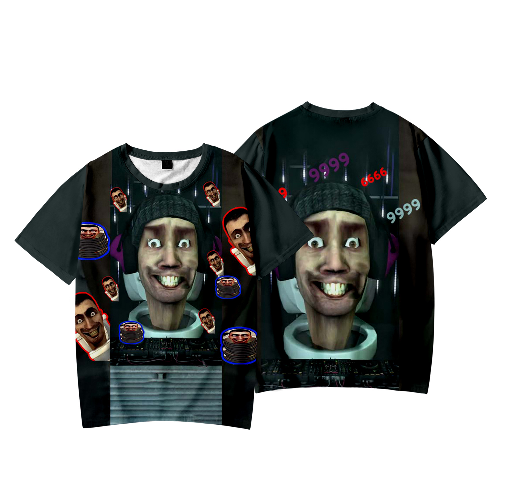 Skibidi Toilet Cartoon Merch T-shirt Casual Funny Style Women Men ...