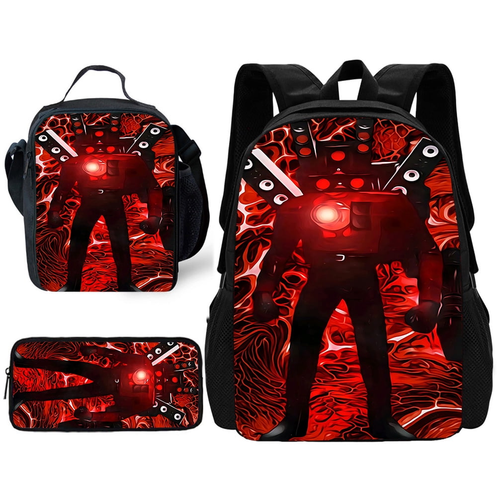 SALQGBUW Skibidi Toilet backpack outdoor bag 3 in 1 bookbag shoulder ...