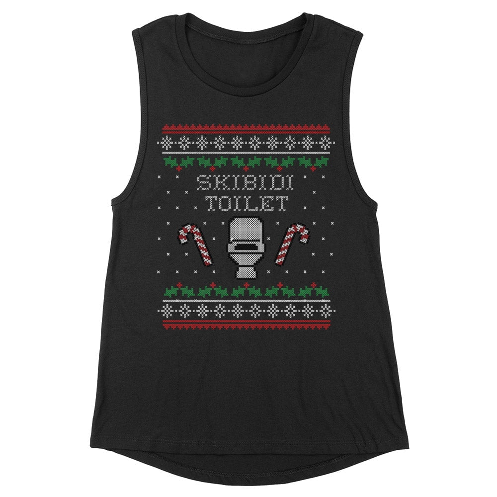 Skibidi Toilet Christmas Women's Muscle Tank X-Small Black - Walmart.com