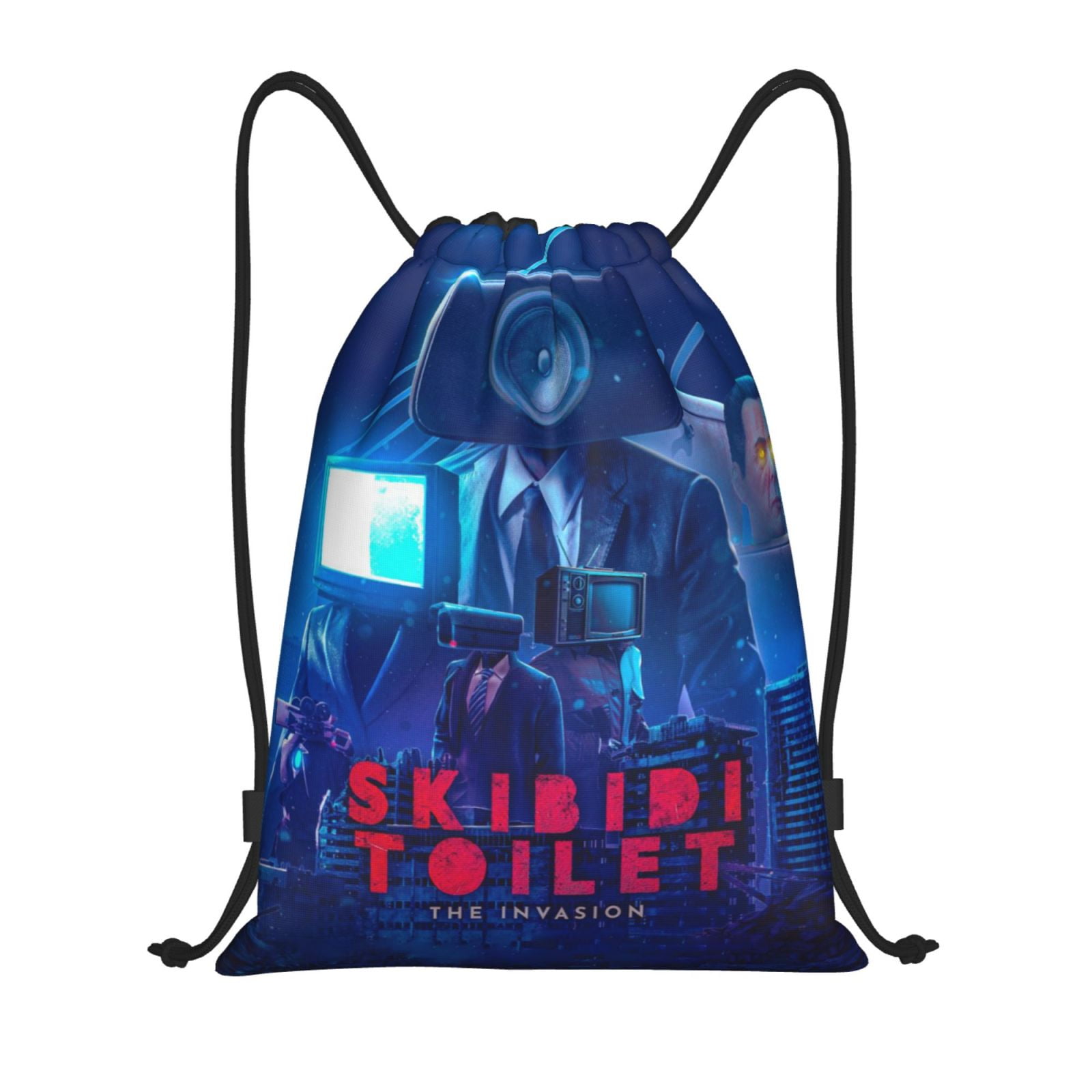 Skibidi Toilet Drawstring Bags Unisex Drawstring Sling Bag Daypack ...