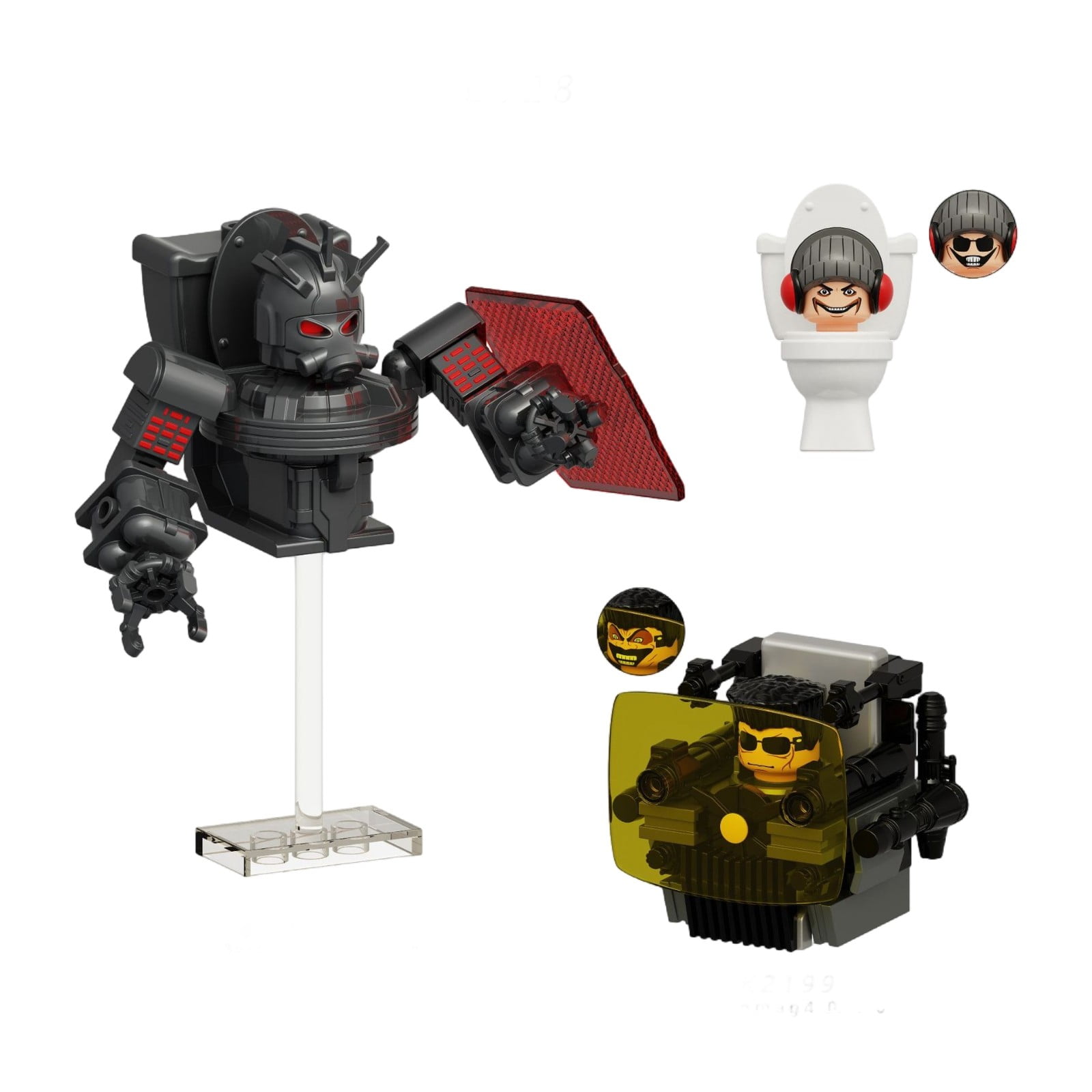 Skibidi Toilet Figure, Skibidi Toilet Building Blocks, Skibidi Toilet ...