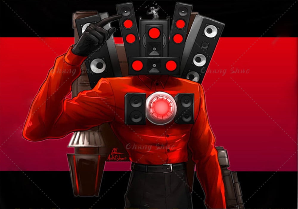 Skibidi Toilet Game Theme Backdrop Banner Birthday Party Decoration ...