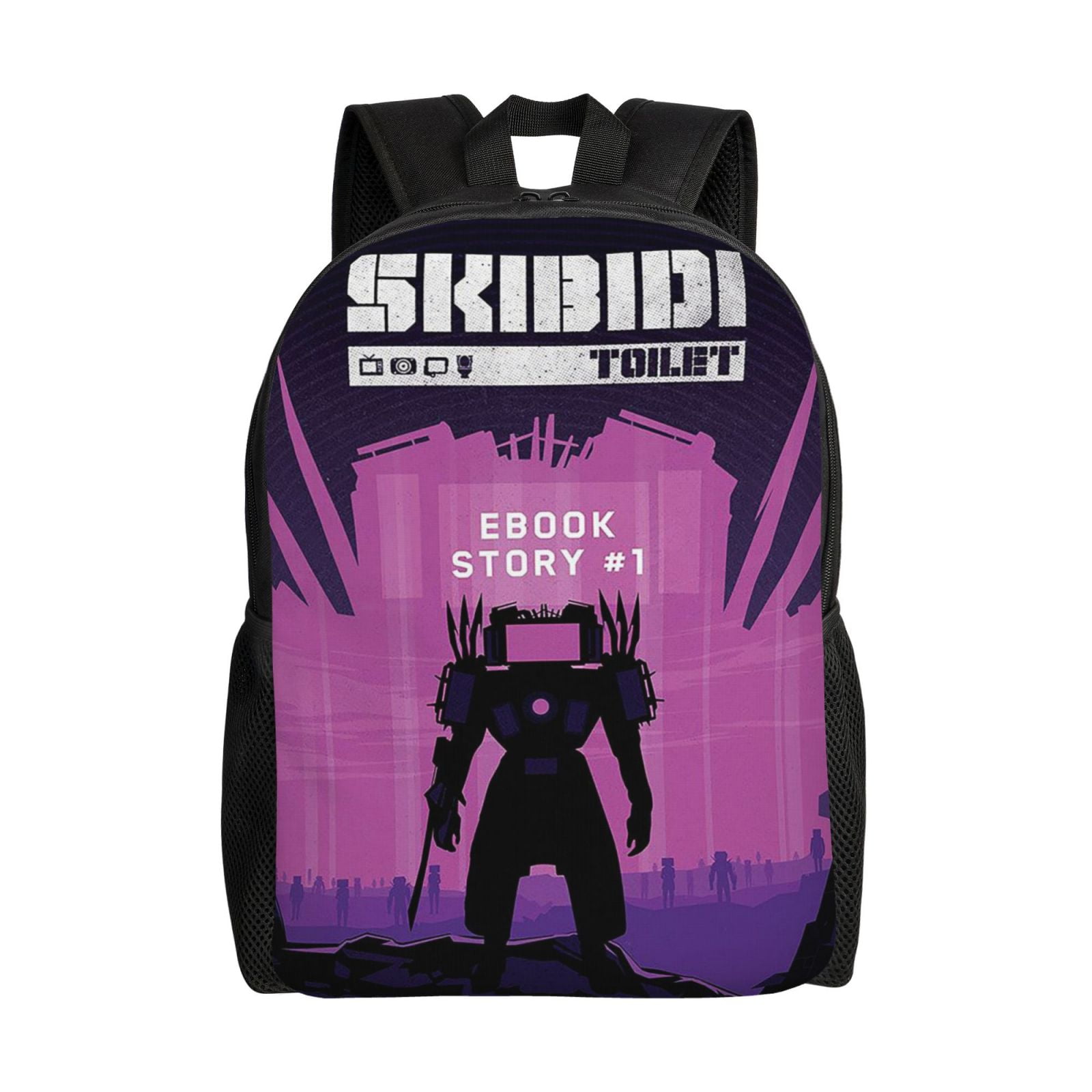 Skibidi Toilet Large Backpack Lightweight Laptop Bag Daypack Travel ...